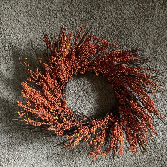 Accents | Fall Wreath Country Style Fall Wreath With Orange Colors ...